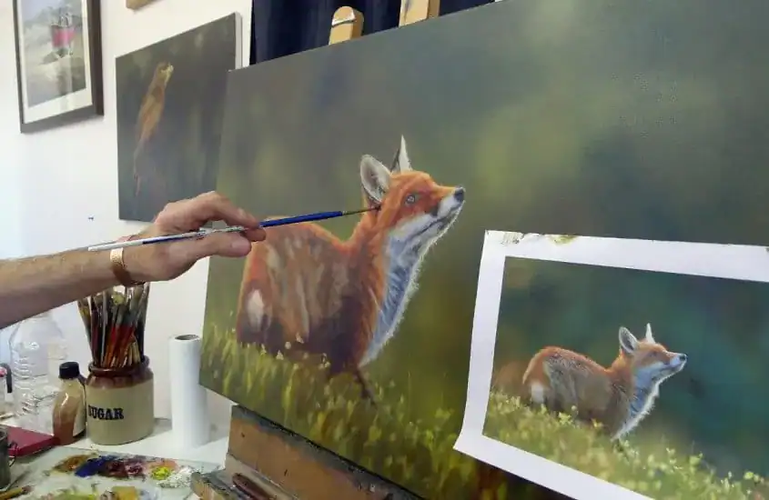 Fox painting, Step by Step Demo