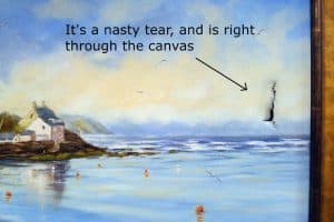How To Repair A Damaged Or Ripped Canvas Painting